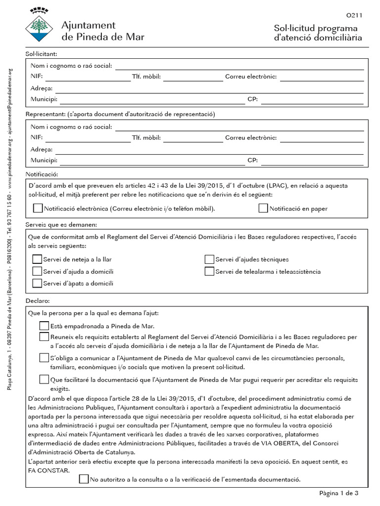O211 - Programa Atencio Domiciliaria 2021 | PDF