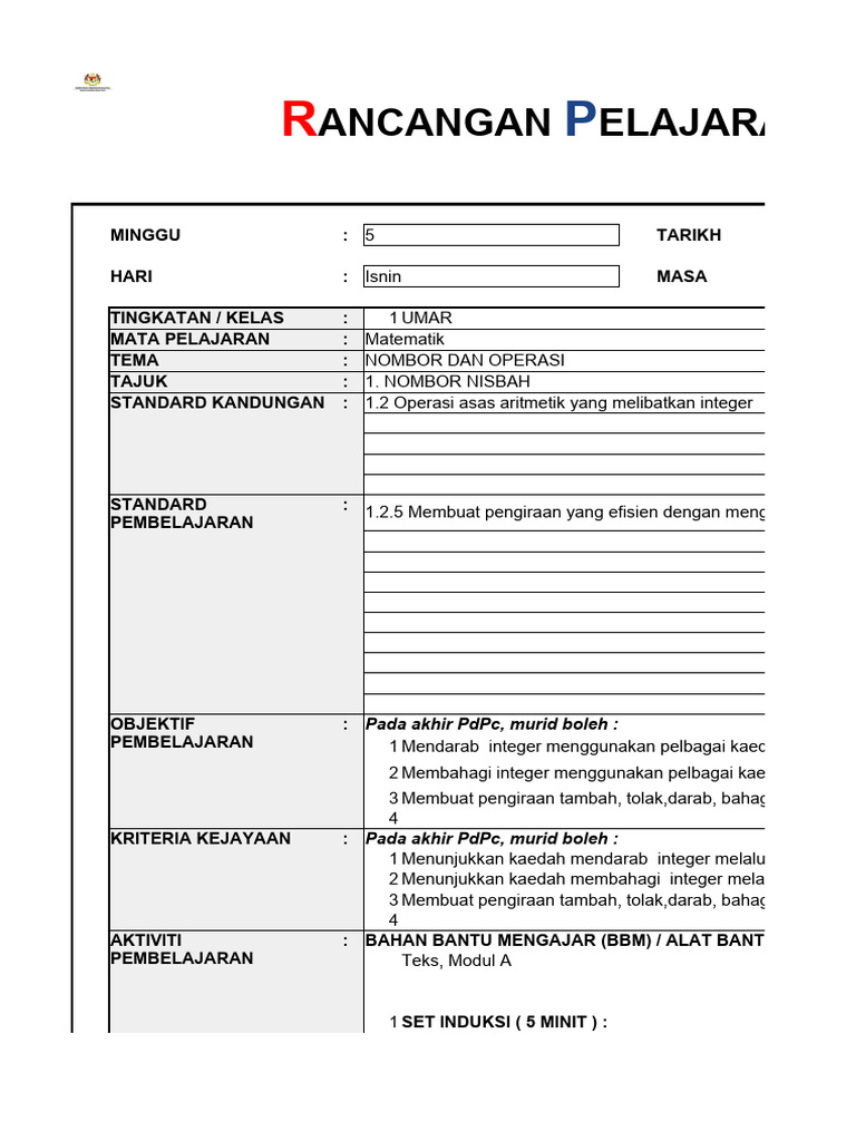 Saiful Moe - Minggu 5 RPH 18-22.4. 2022 | PDF