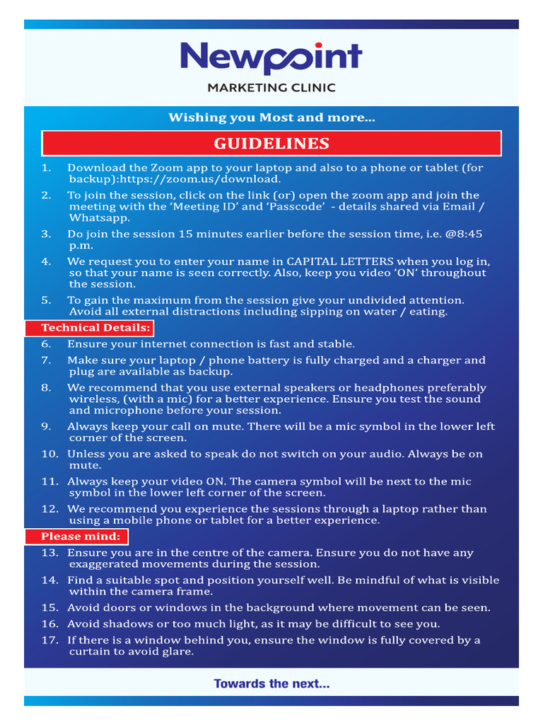 Guidelines for Online Zoom Meeting | PDF