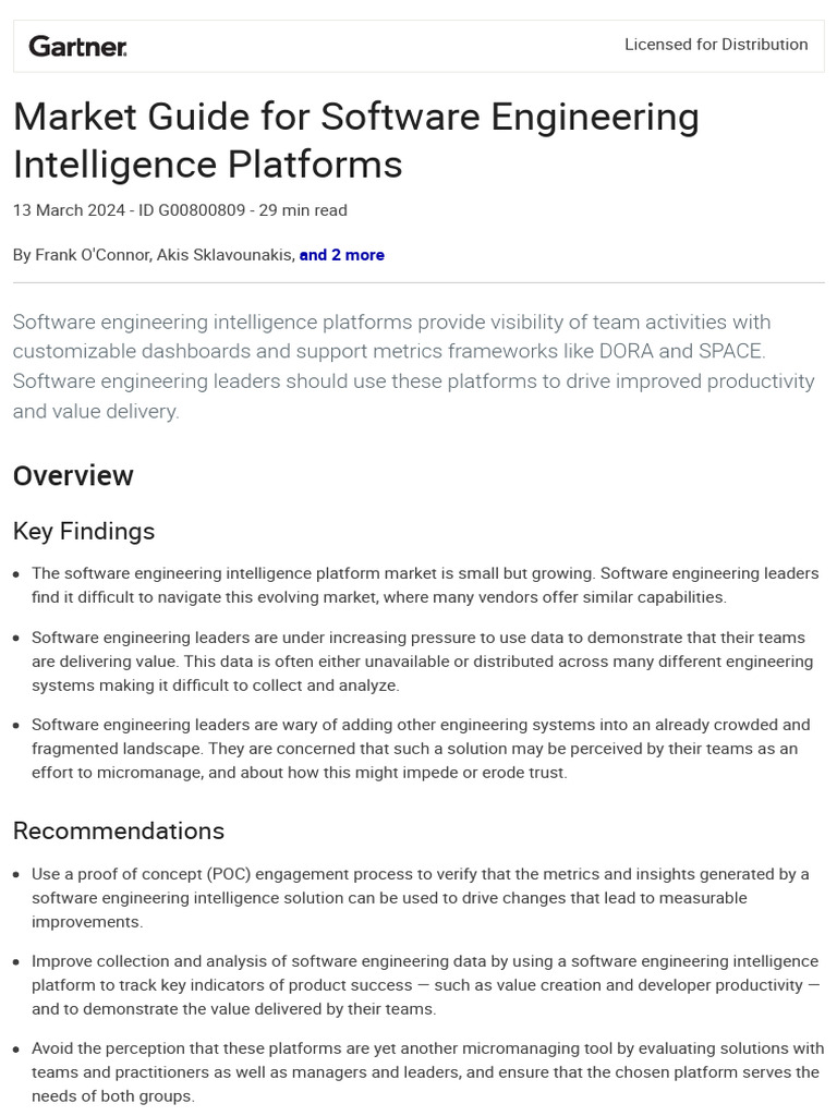 Gartner Reprint | PDF | Performance Indicator | Cloud Computing