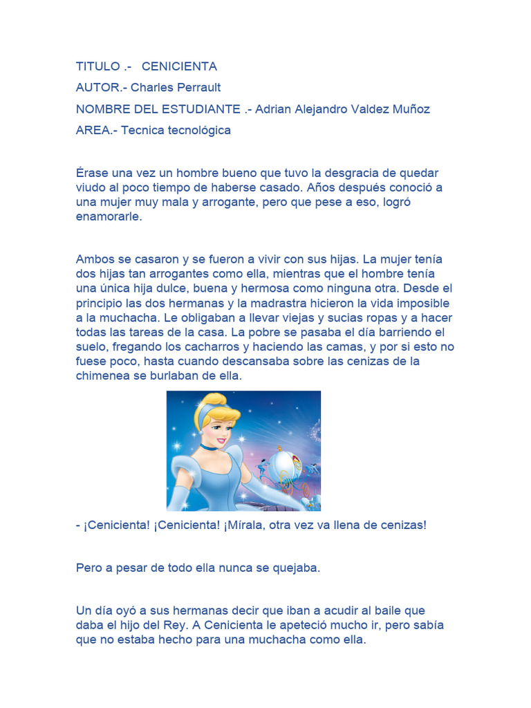 Cuento de Cenicienta | PDF