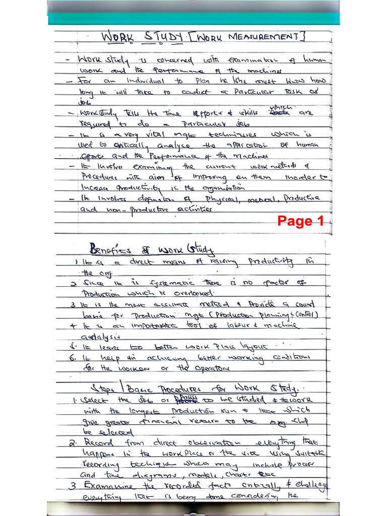 work study IOM DIP notes | PDF