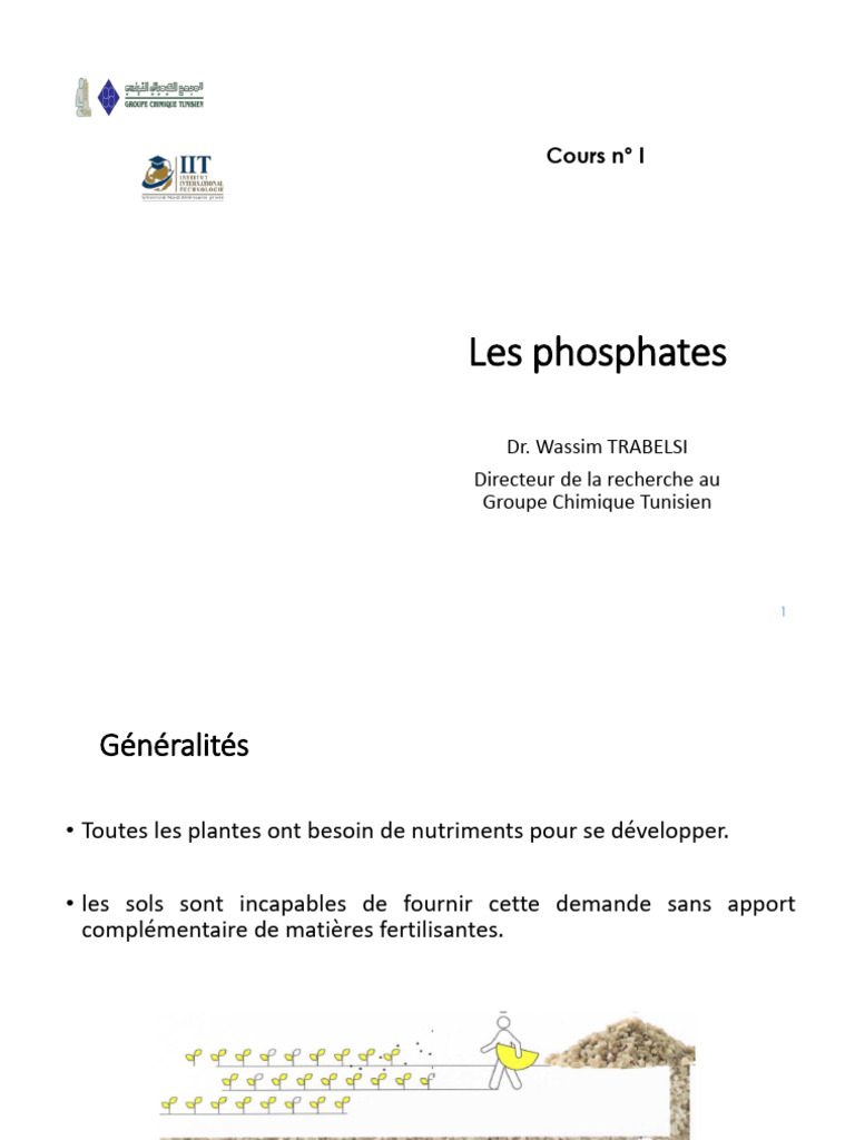 Cours sur les phosphates essentiels | PDF | Phosphate | Fertilisant