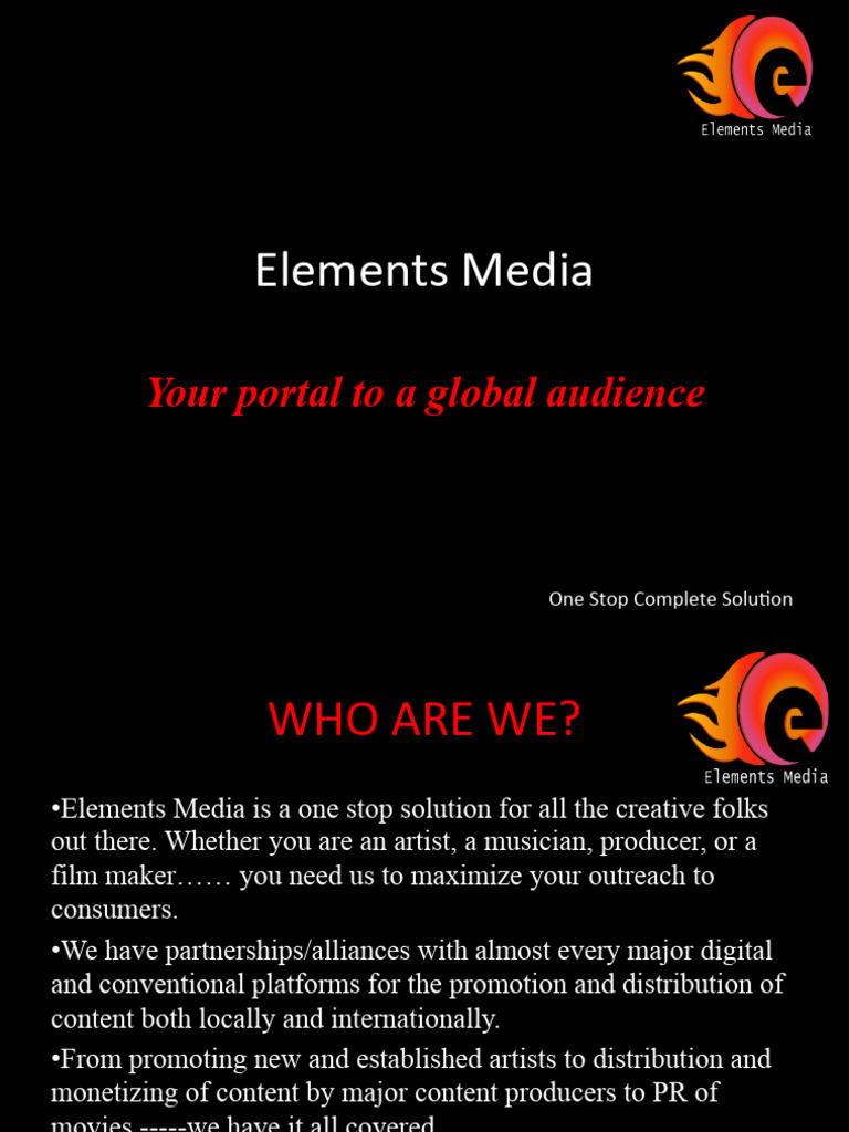 Elements Media Presentation Ver.1.4 | PDF | Websites | Blog