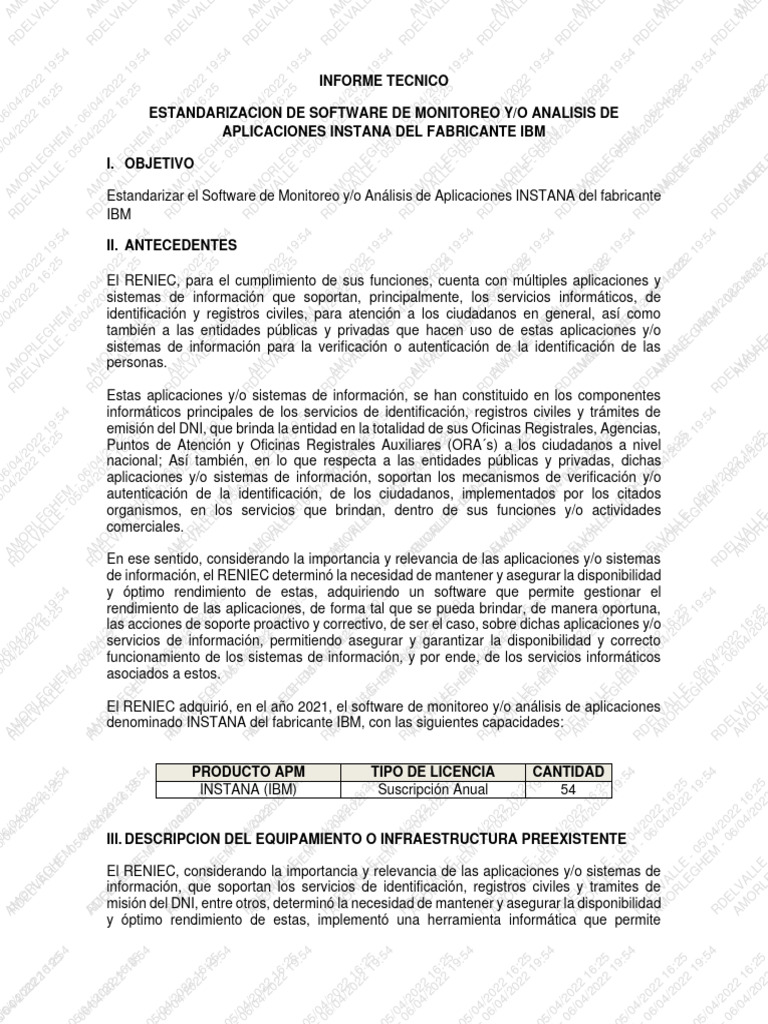 Informe Técnico de Estandarización | PDF