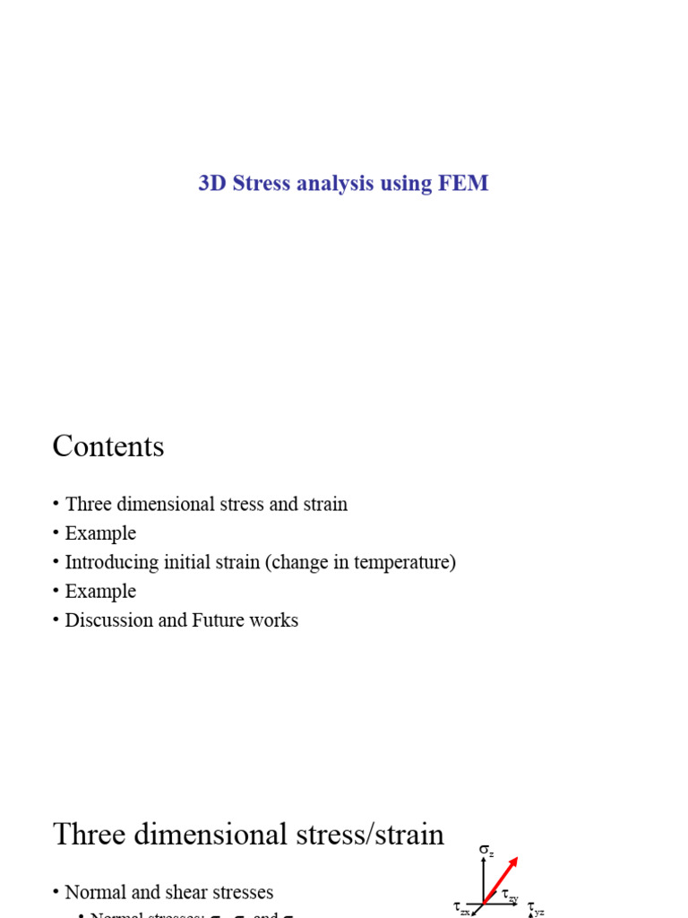 3D Stress Analysis for Engineers | PDF | Stress (Mechanics) | Materials