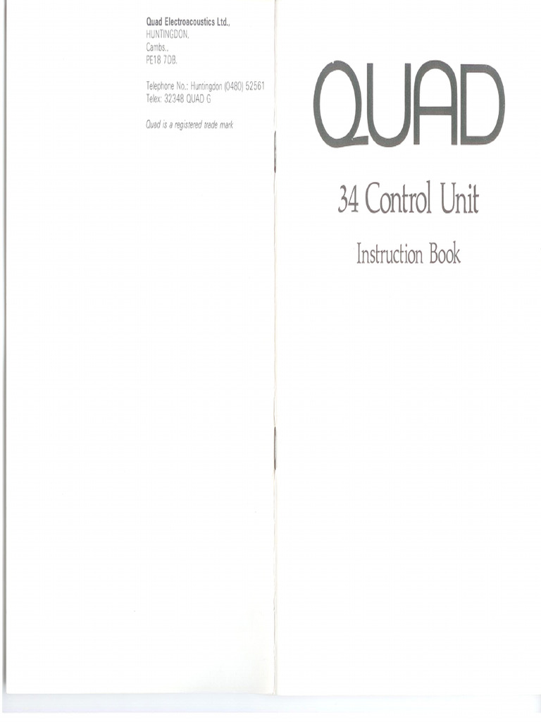 Quad 34 User Manual II | PDF