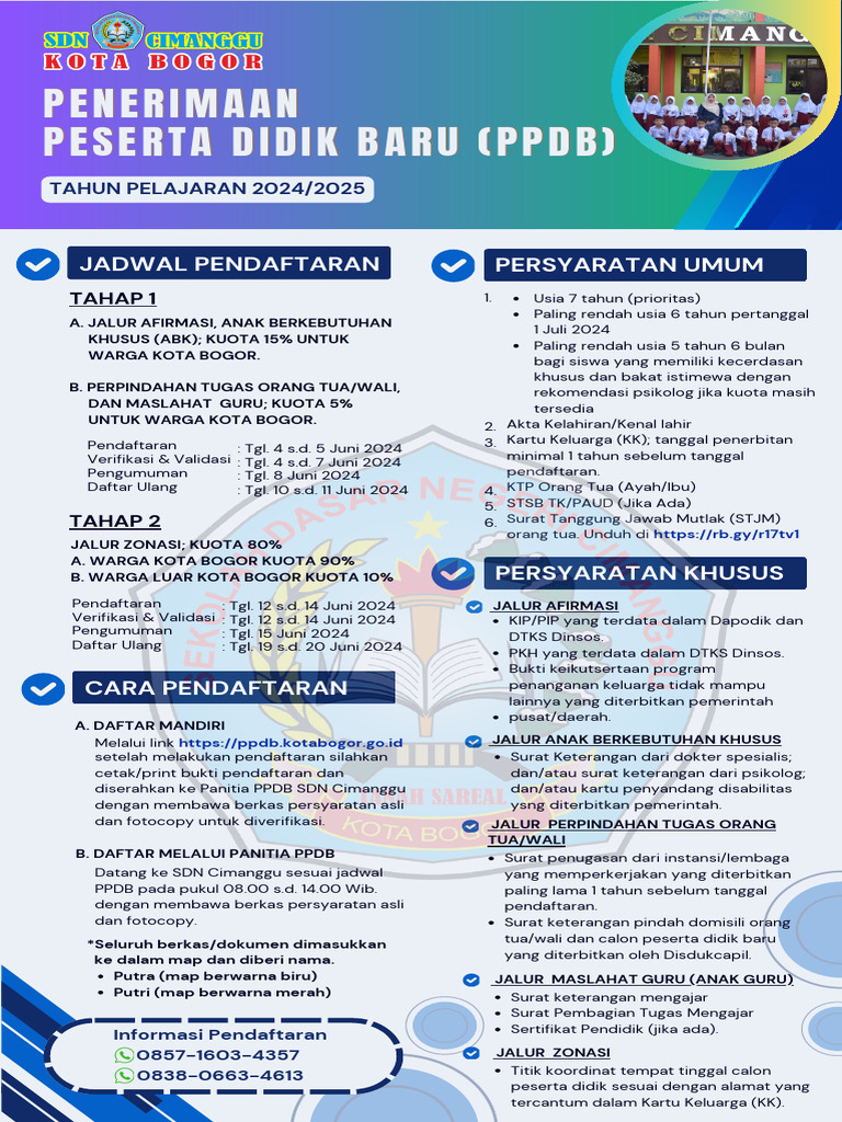 BROSUR PPDB SDN CIMANGGU | PDF