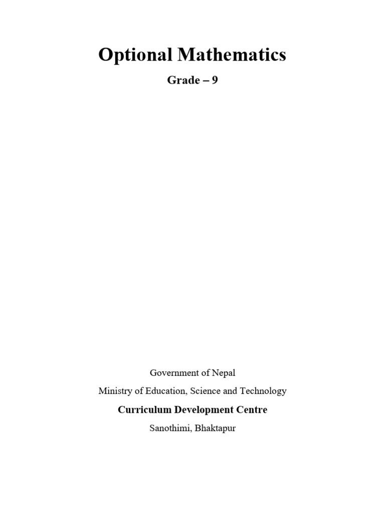RS9759 - Optional Maths-Textbook-English Version - Grade 9 | PDF ...