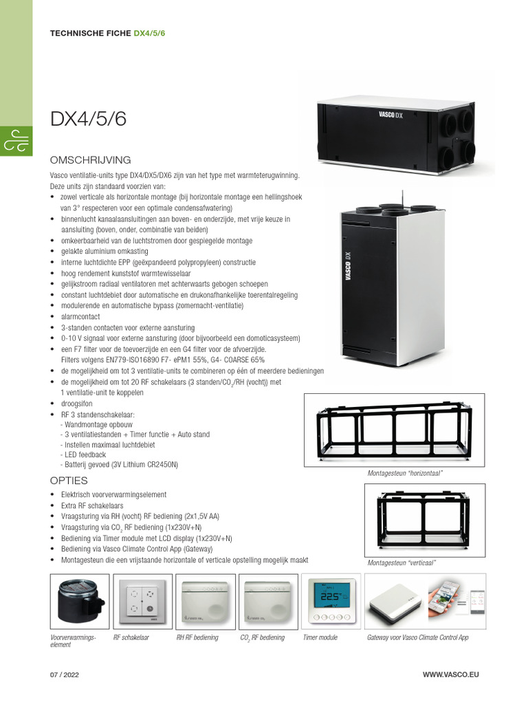 90.01.08.74 Technische Fiche DX4 - 5 - 6 e | PDF