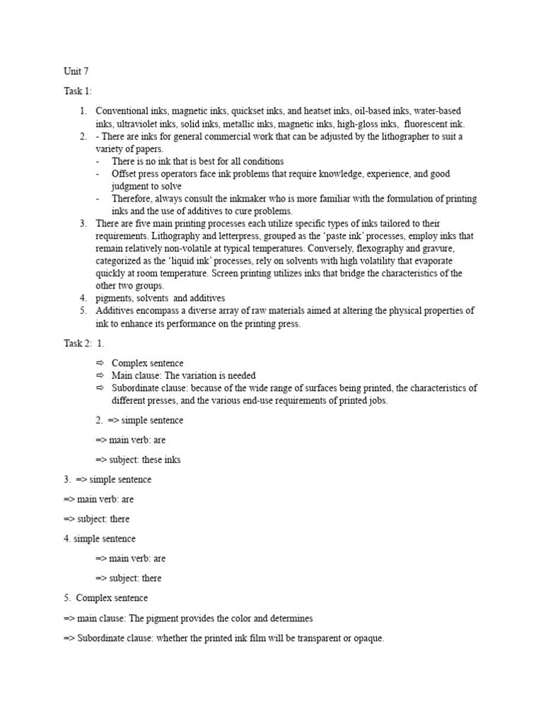 Unit 7-8 | PDF | Ink | Natural Rubber