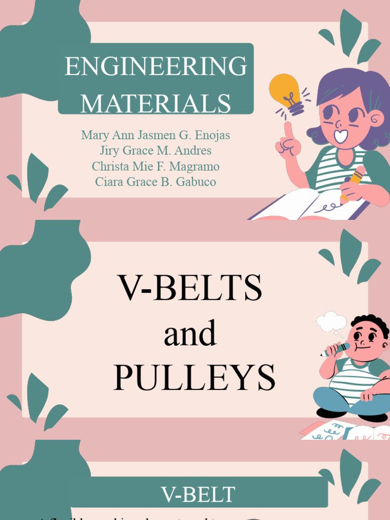 V-Belts and Pulleys Specifications Guide | PDF | Belt (Mechanical) | Gear