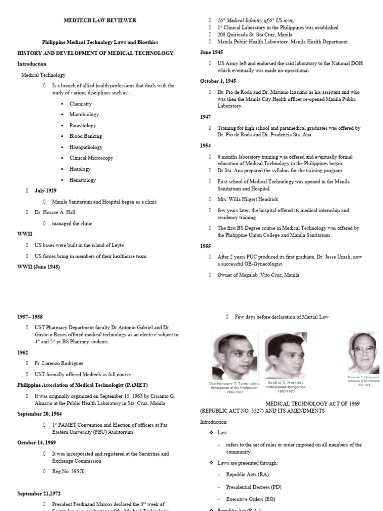 MEDTECH LAW REVIEWER | PDF | Pathology | Medical Laboratory