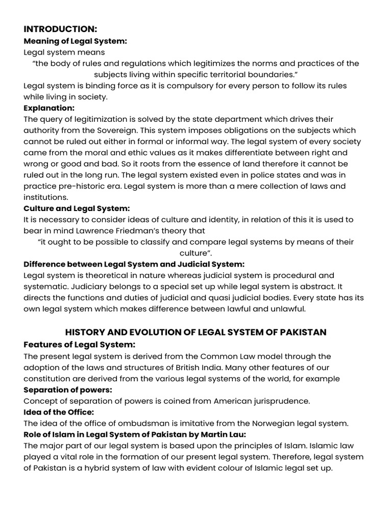 Overview of Pakistan's Legal System | PDF | Jurisdiction | Sharia