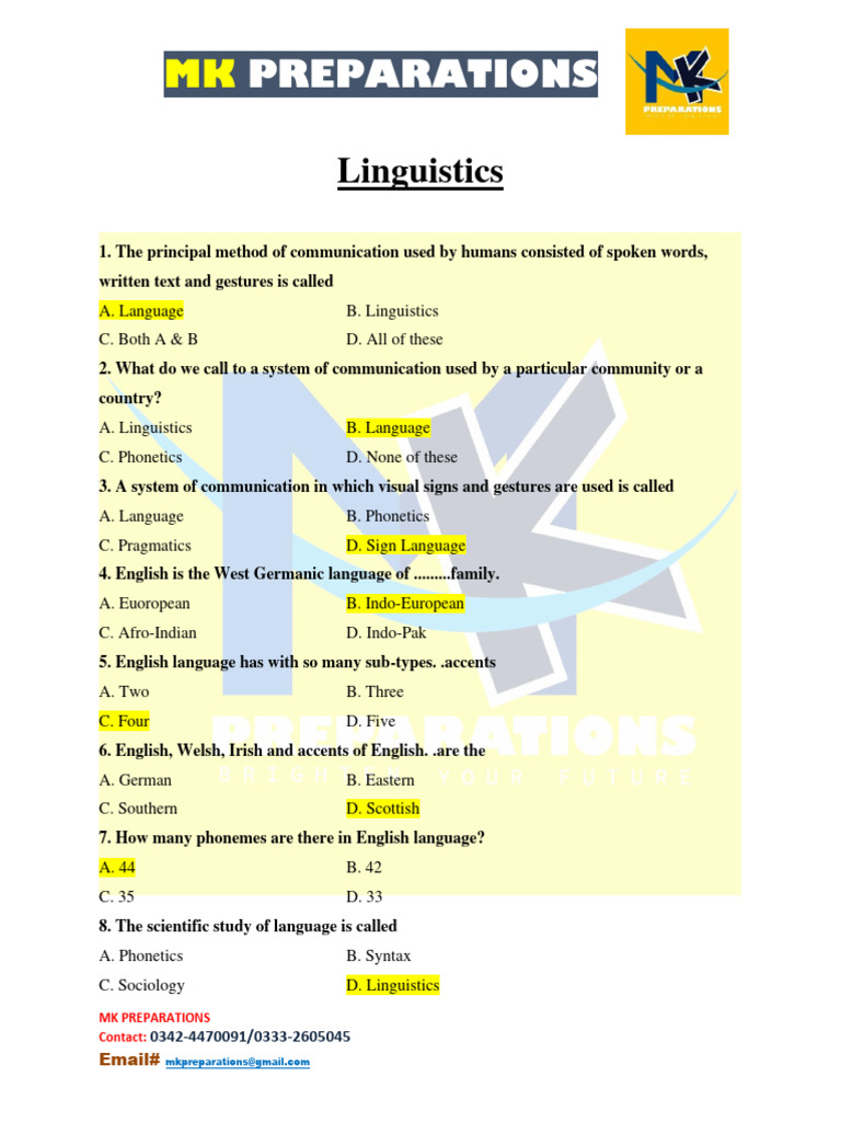 Linguistics 200 | Download Free PDF | Linguistics | Verb