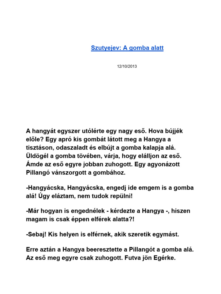 A Gomba Alatt | PDF