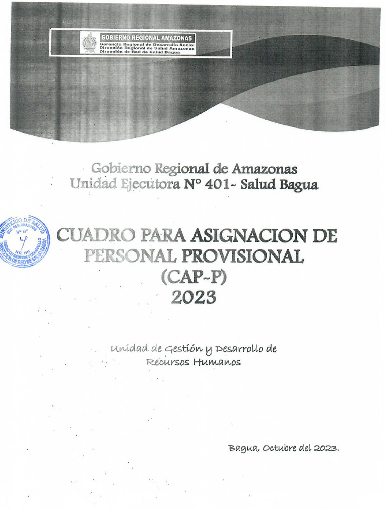 CAPP 2023 Red-De-Salud-Bagua-Vigente | PDF