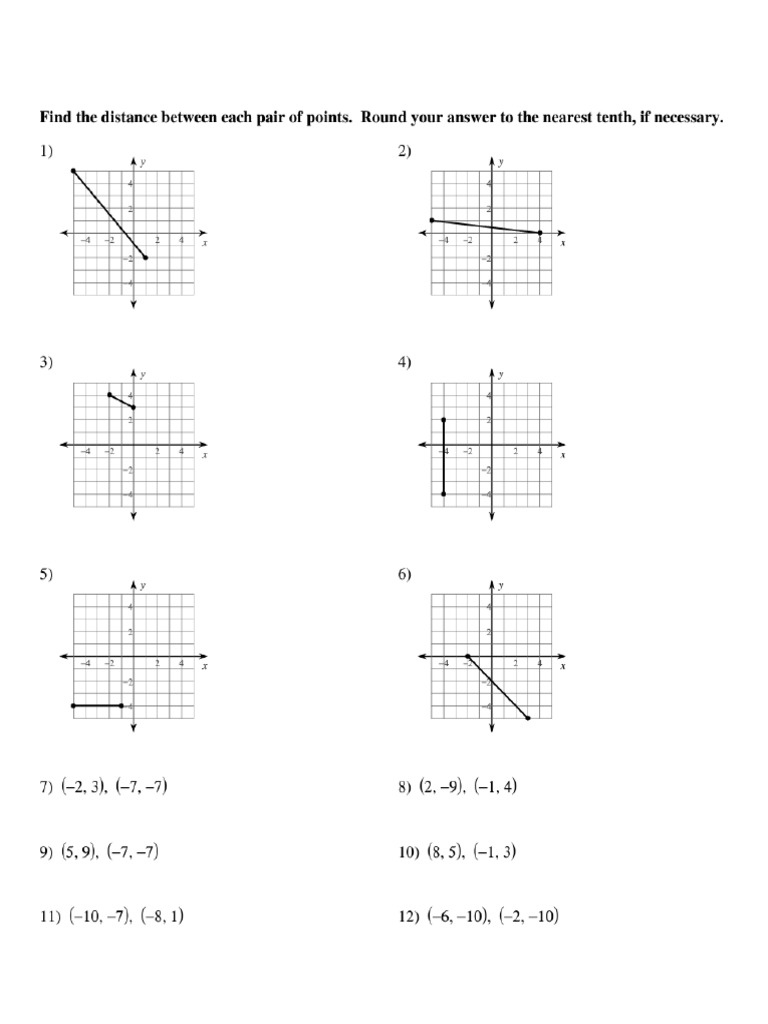 Distance Formula (MYP 3) | PDF