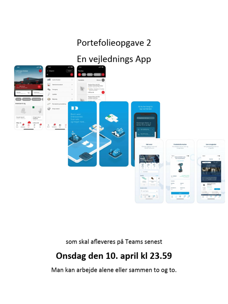 Portefolie Opgave 2 Udvikling Af App | PDF