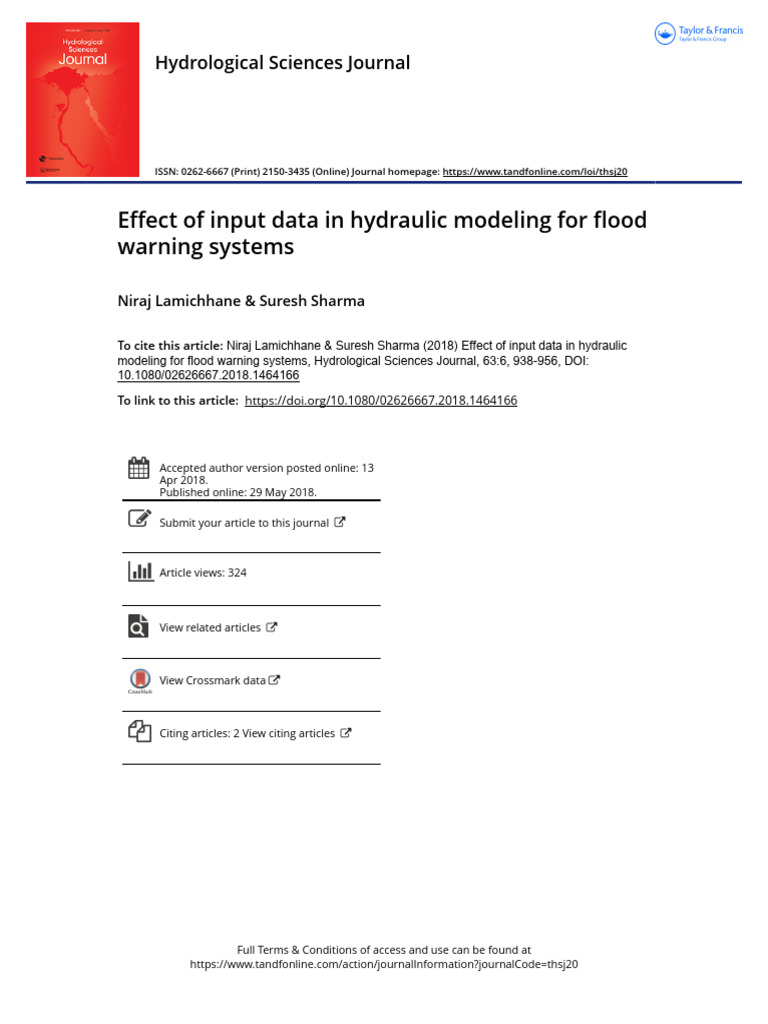 Effect of input data in hydraulic modeling for flood warning systems | Download Free PDF | Flood ...