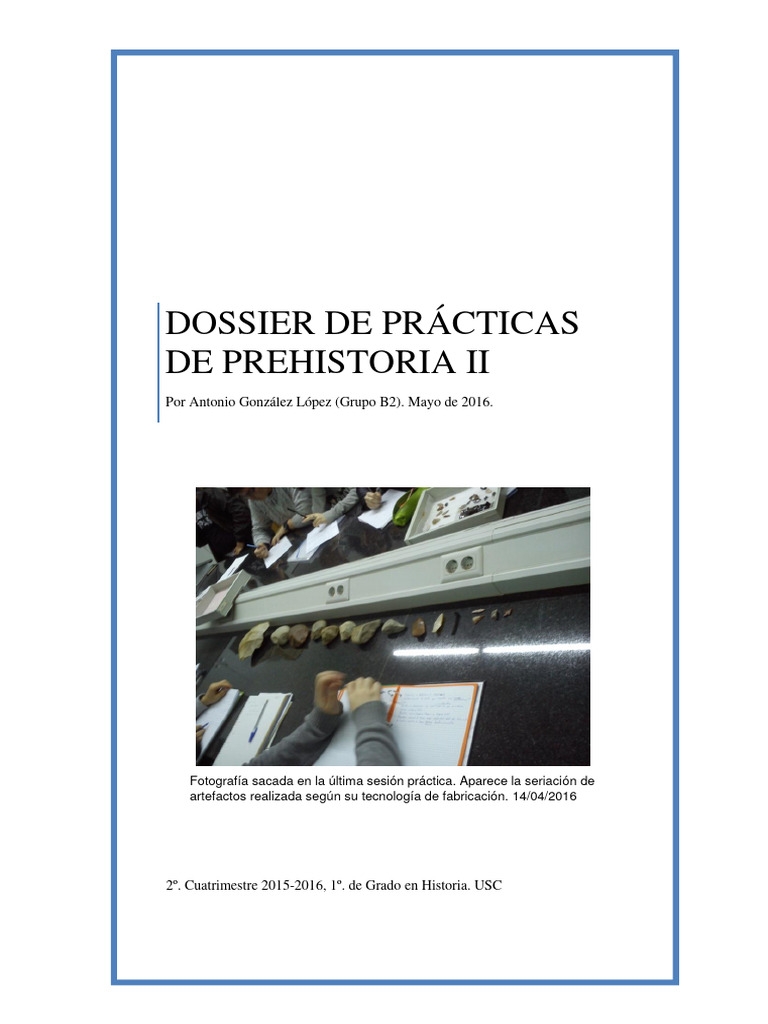 Dossier de Prácticas de Prehistoria II - B | PDF | Cerámica | Arqueología