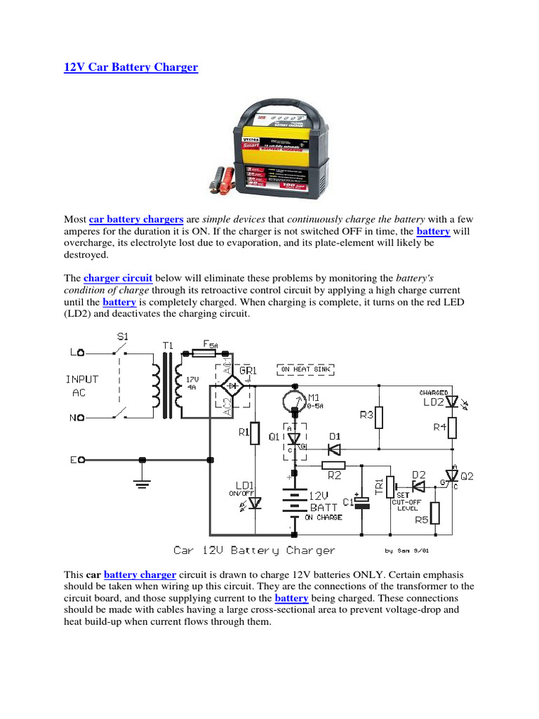 Schematic With Instruction | PDF | Battery Charger | Rectifier