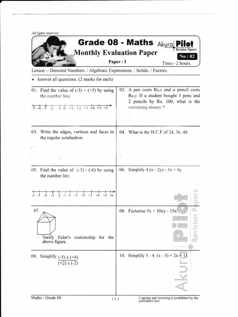 Monthly Evaluation Paper | PDF | Euclidean Plane Geometry | Geometric ...