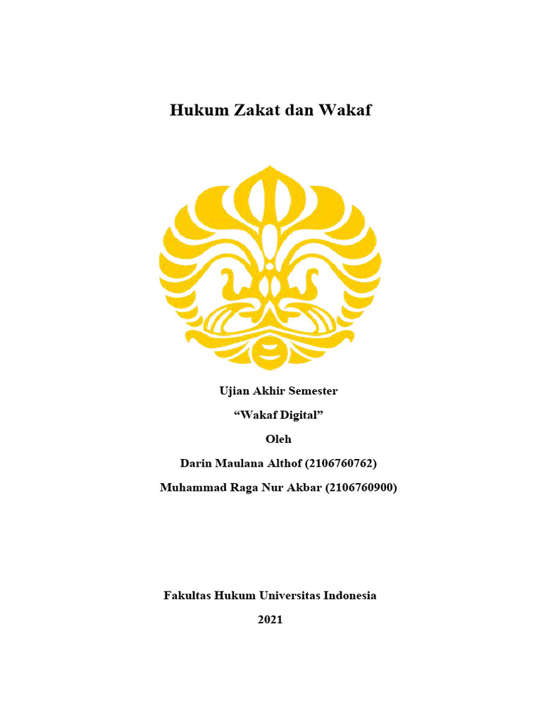 UAS Wakaf - Wakaf Digital - Kelompok 7 | PDF