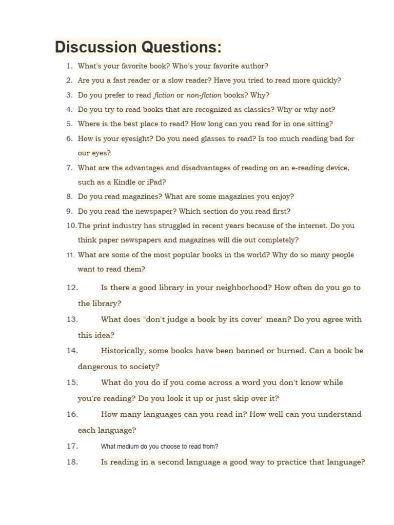 reading questions | PDF