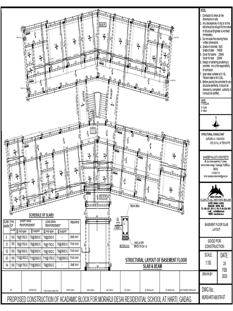 MDRS HARTI ACADEMIC BASEMENT SLAB DIMENSION (1)-Model | PDF | Chess