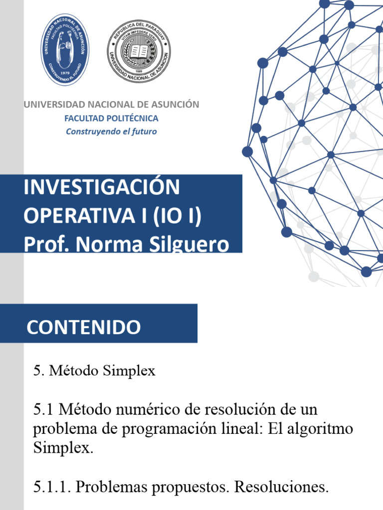 IO1 Metodo Simplex | PDF | Programación lineal | Servidor (Computación)