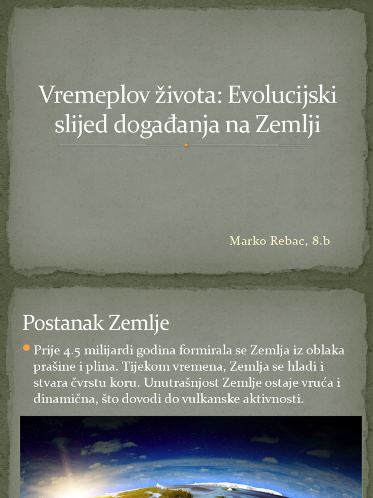 Vremeplov Života - Marko Rebac 8.b | PDF