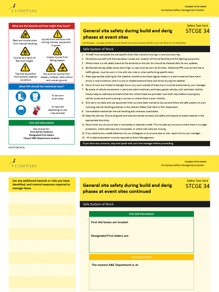 6734stcge 34 General Site Safety During Build and Derig at Eventspdf ...