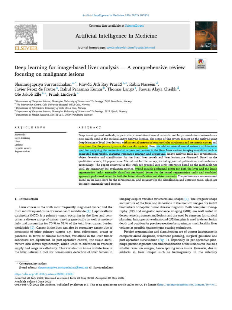 06-2022-Deep Learning For Image-Based Liver Analysis - A Comprehensive ... 06-2022-Deep Learning For Image-Based Liver Analysis - A Comprehensive ...