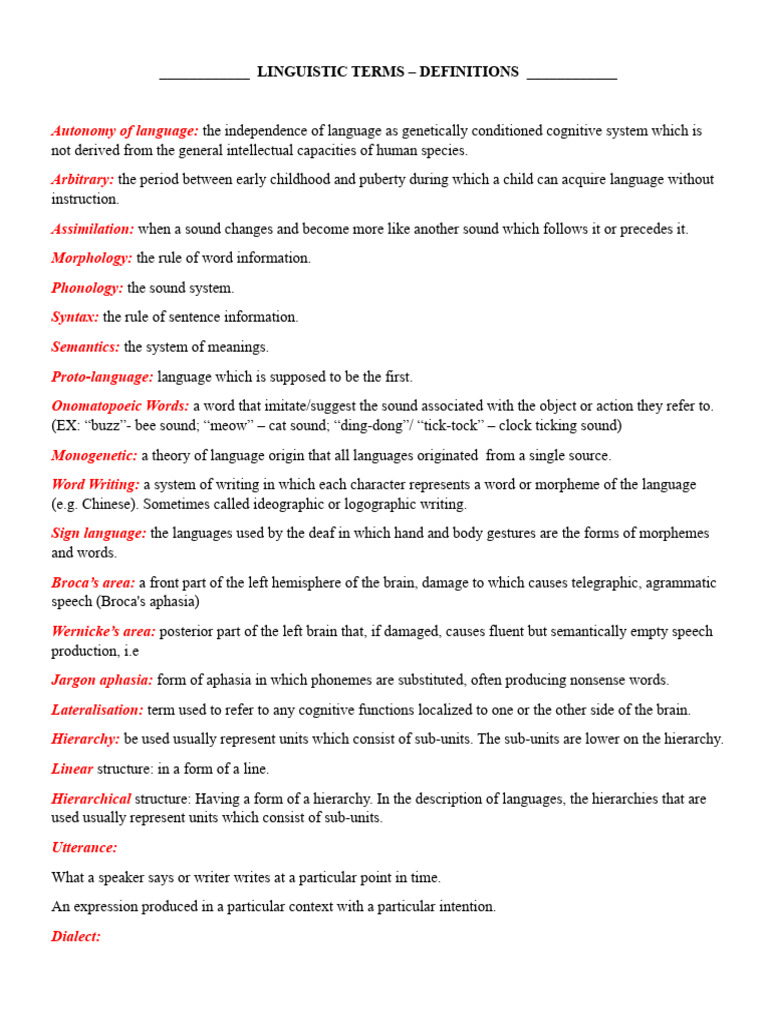 Introduction To Linguistic | PDF | Word | Writing