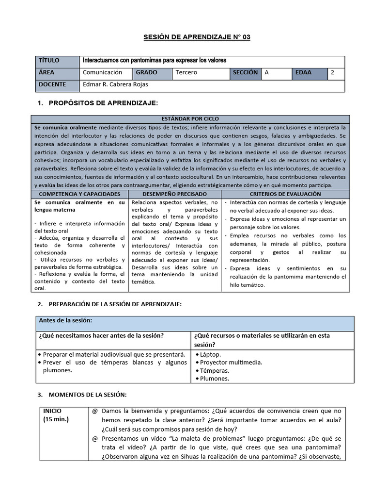 SA3 | PDF | Comunicación no verbal | Comunicación