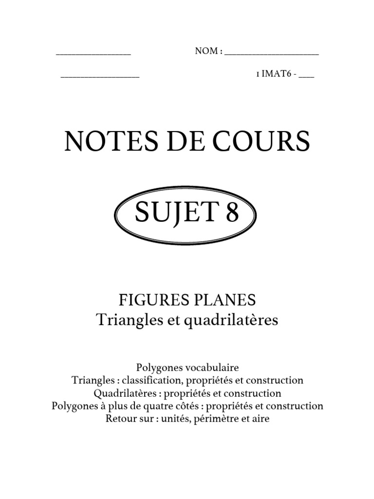 Vocabulaire des polygones et triangles | PDF | Triangle | Polygone