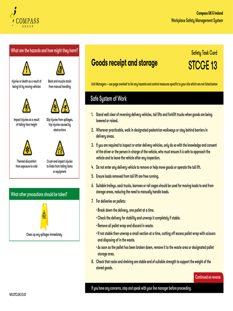 6340stcge 13 Goods Receipt and Storagepdf | PDF | Pallet | Occupational ...