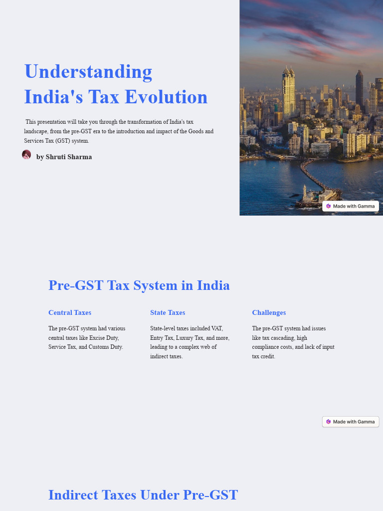 Understanding Indias Tax Evolution | PDF | Taxes | Indirect Tax