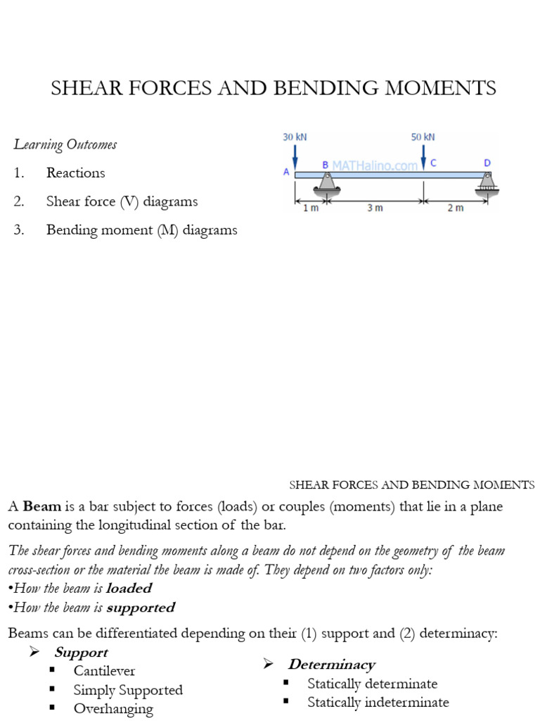Class 1 SFD and BMD | PDF | Bending | Beam (Structure)