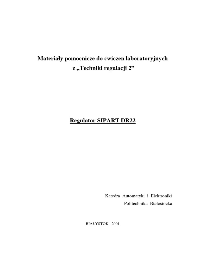 SIPART - DR22 PL | PDF