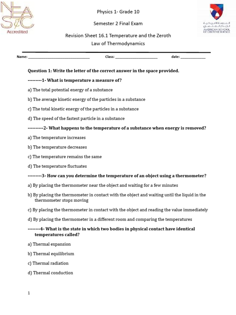 Physics-Gr.10 Revision Sheet 16.1 Temperature and the Zeroth Law of ...