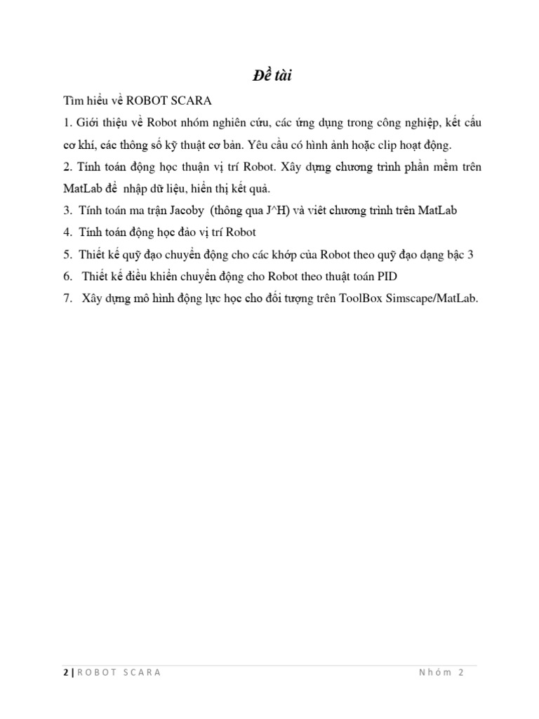 BC-robot - Final - SCARA | PDF