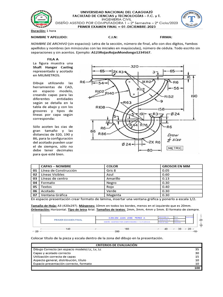 Examen Final dibujo tecnico | PDF | Color | Visión