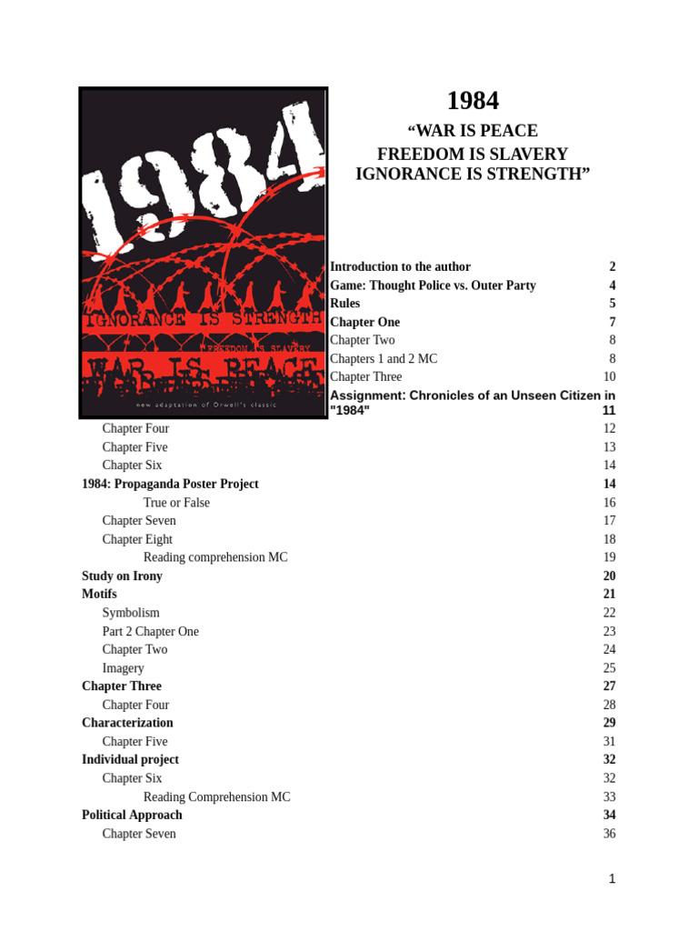 George Orwell's 1984 Study Guide | PDF