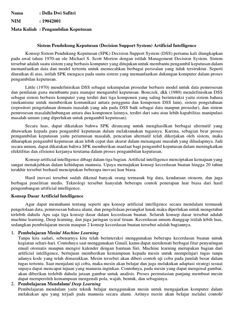 Della Dwi Safitri - Tugas 7 Pengambilan Keputusan | PDF