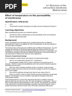 A Level Biology A (SNAB) Core Practical 3 - Beetroot Membane | PDF | Water