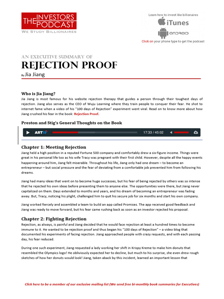 rejection-proof-summary | PDF | Empathy | Sympathy