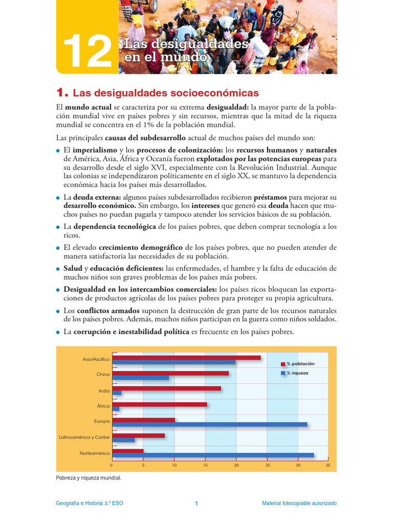 Tema 10 - Desigualdades. Fichas Con Actividades | Descargar gratis PDF | Desigualdad social ...