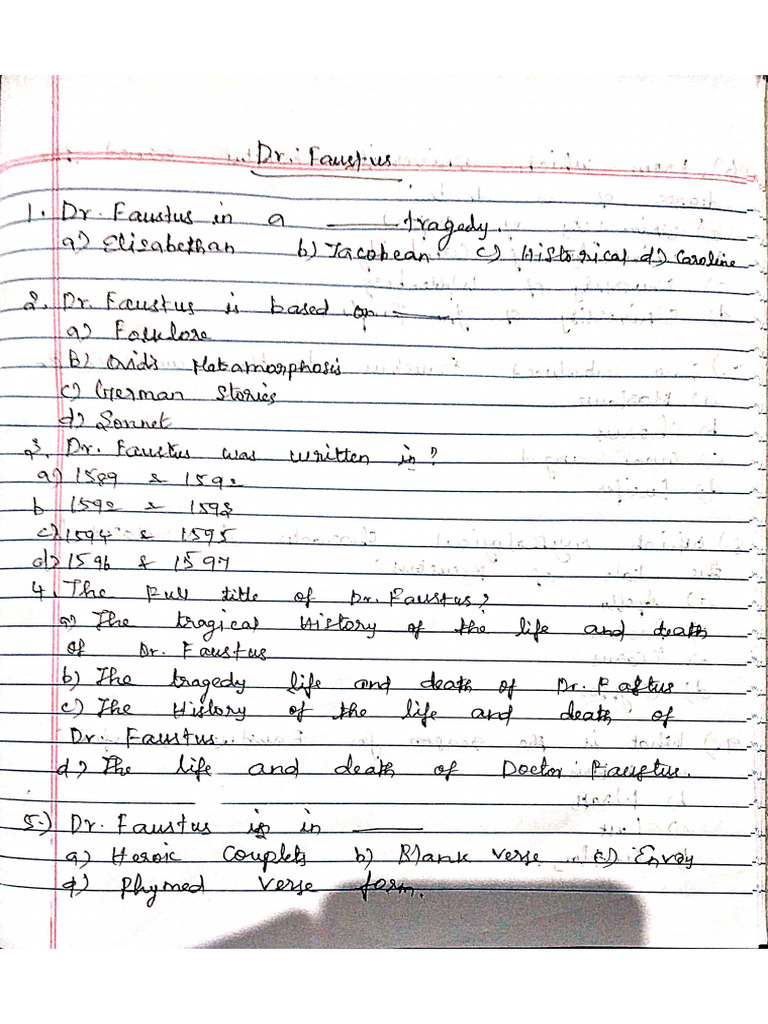 DR - Faustus Malathi QP | PDF